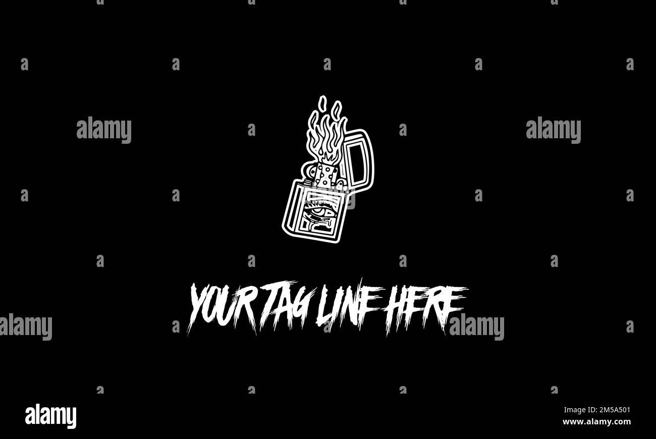 A vector of white lighter symbol in black background Stock Vector Image ...