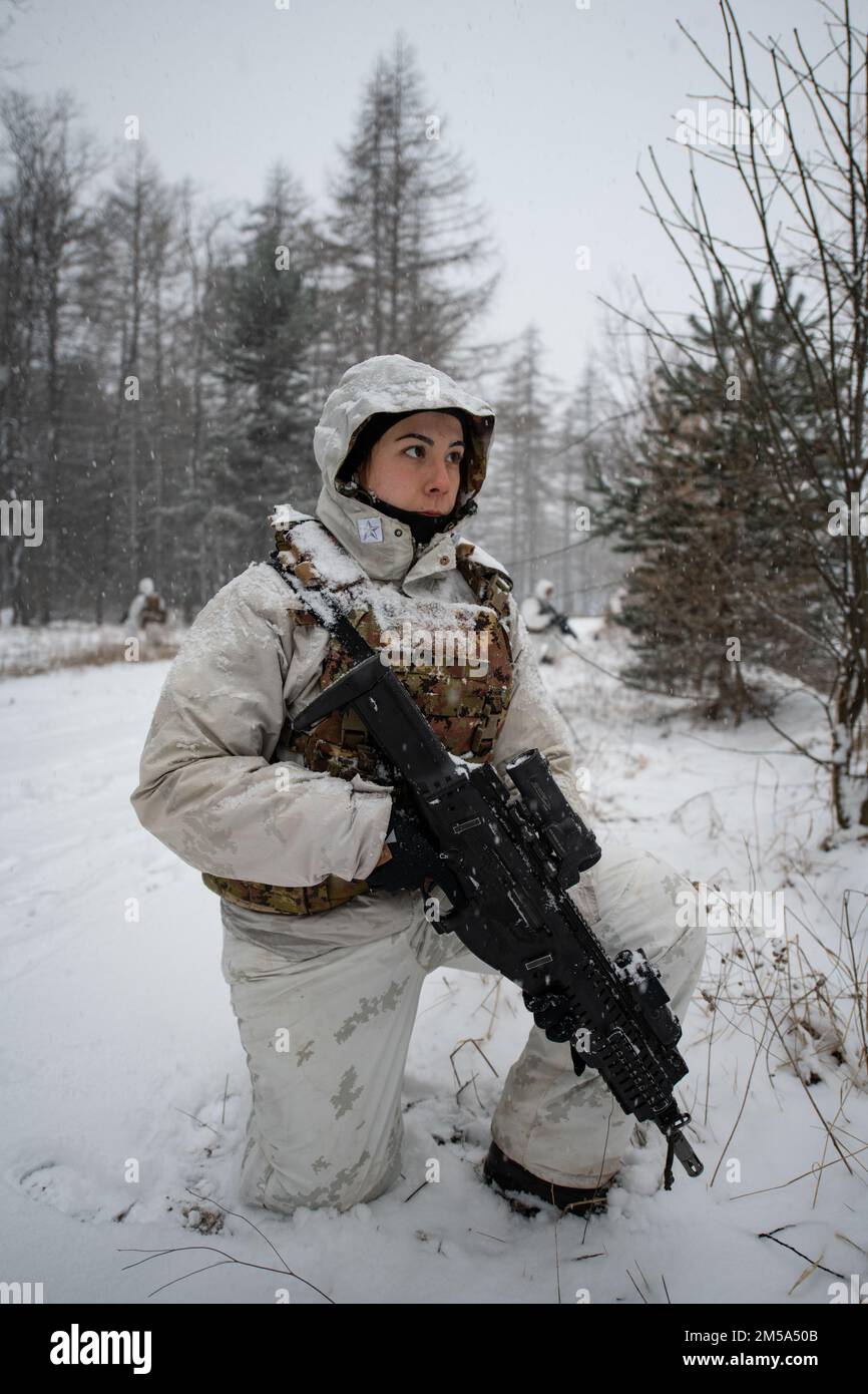 An Italian soldier from the 3rd Alpini Regiment provides security ...