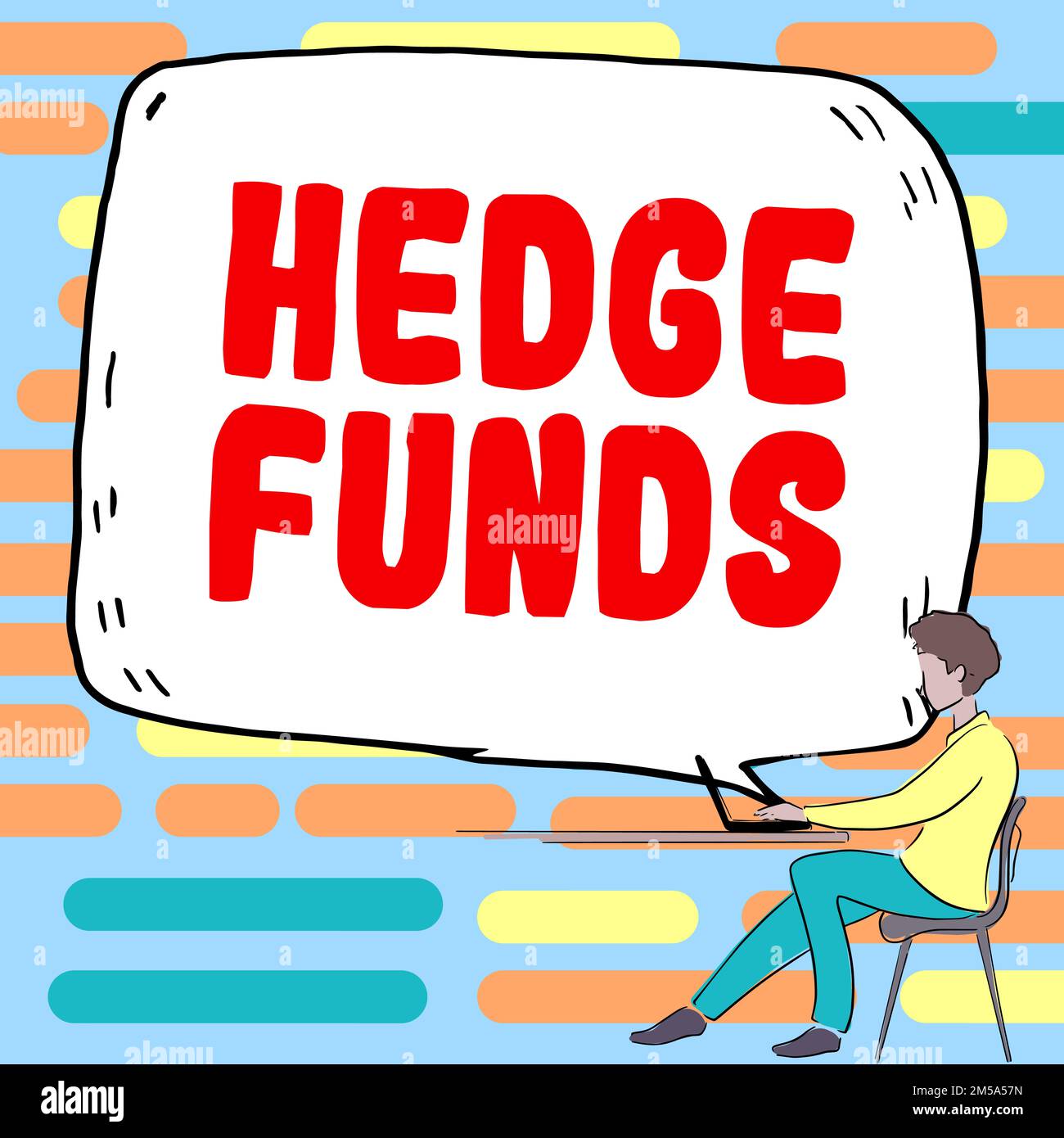 Conceptual display Hedge Funds. Business showcase basically a fancy ...