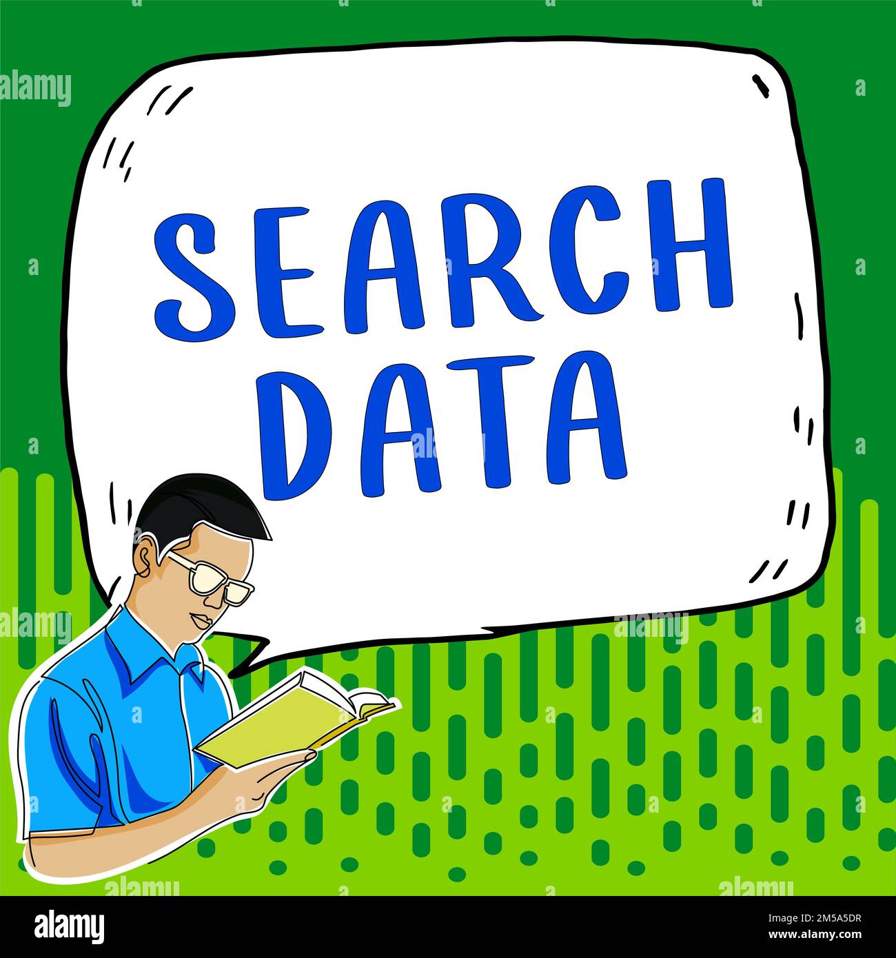 Hand writing sign Search Data. Business idea efficient retrieval of specific items from a set of ...