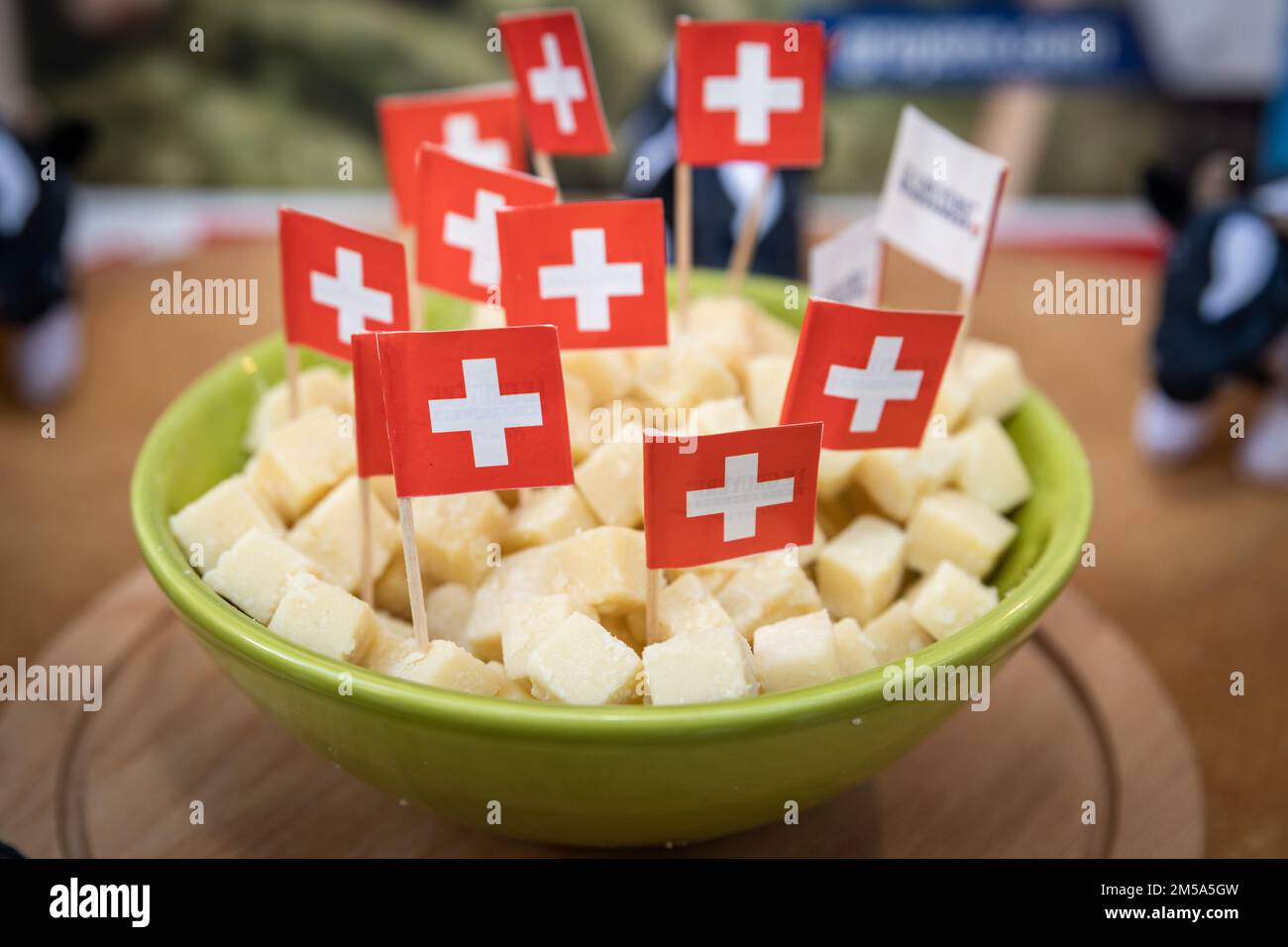 October 21 2021 LYON, RHONE ALPES AUVERGNE, FRANCE : Switzerland cheese ...