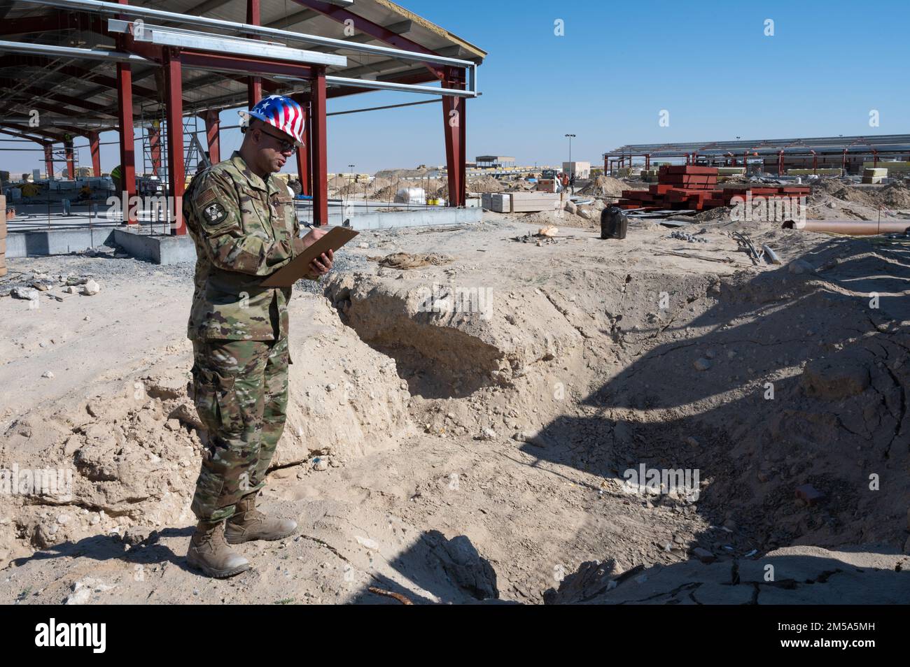 U.S. Air Force Master Sgt. Brandon Williams, an infrastructure flight ...
