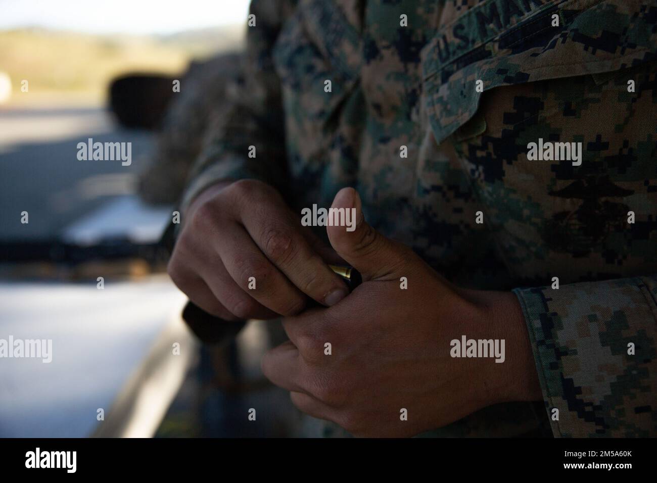 U.S. Marine Lance Cpl. Daniel Howard, an armorer with Headquarters and ...