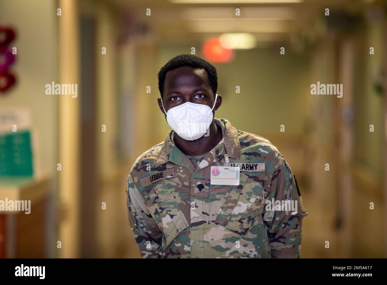 Spc. Muhammad Lebbie, an infantrymen with the 175th Infantry Regiment C ...