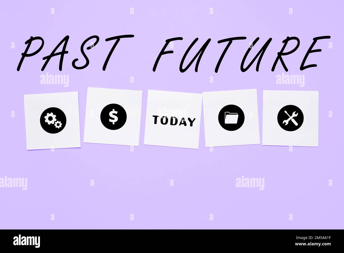 Handwriting text Past Future. Business approach symbolize moving on and ...