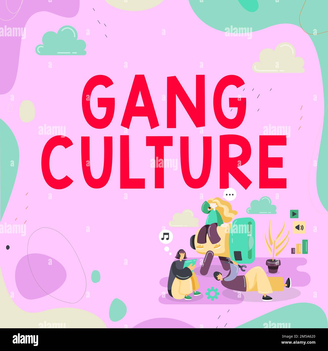 Hand writing sign Gang Culture. Business overview particular ...