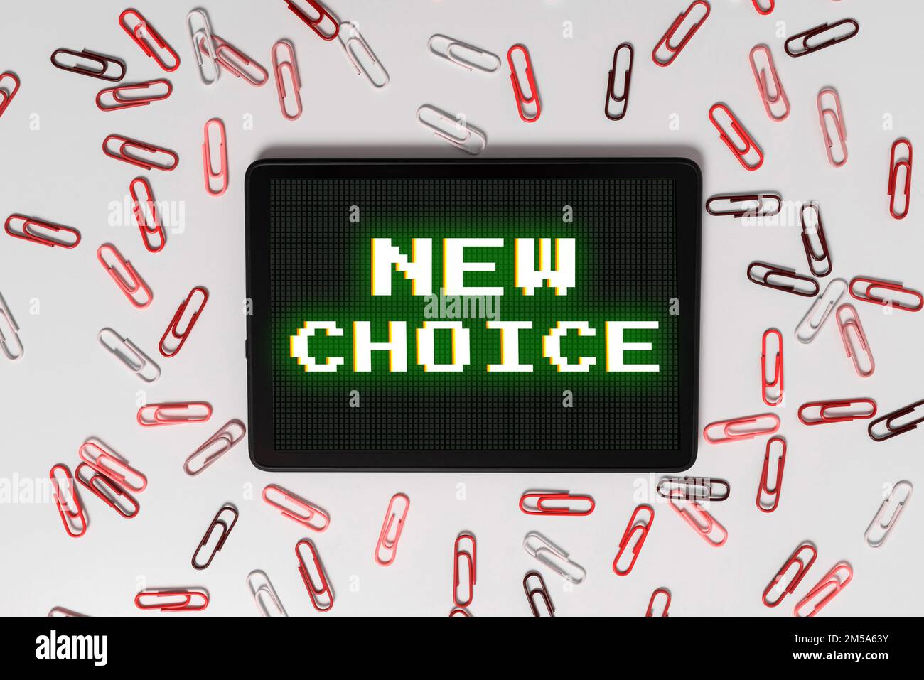 Sign displaying New Choice. Word Written on having lot of options and ...