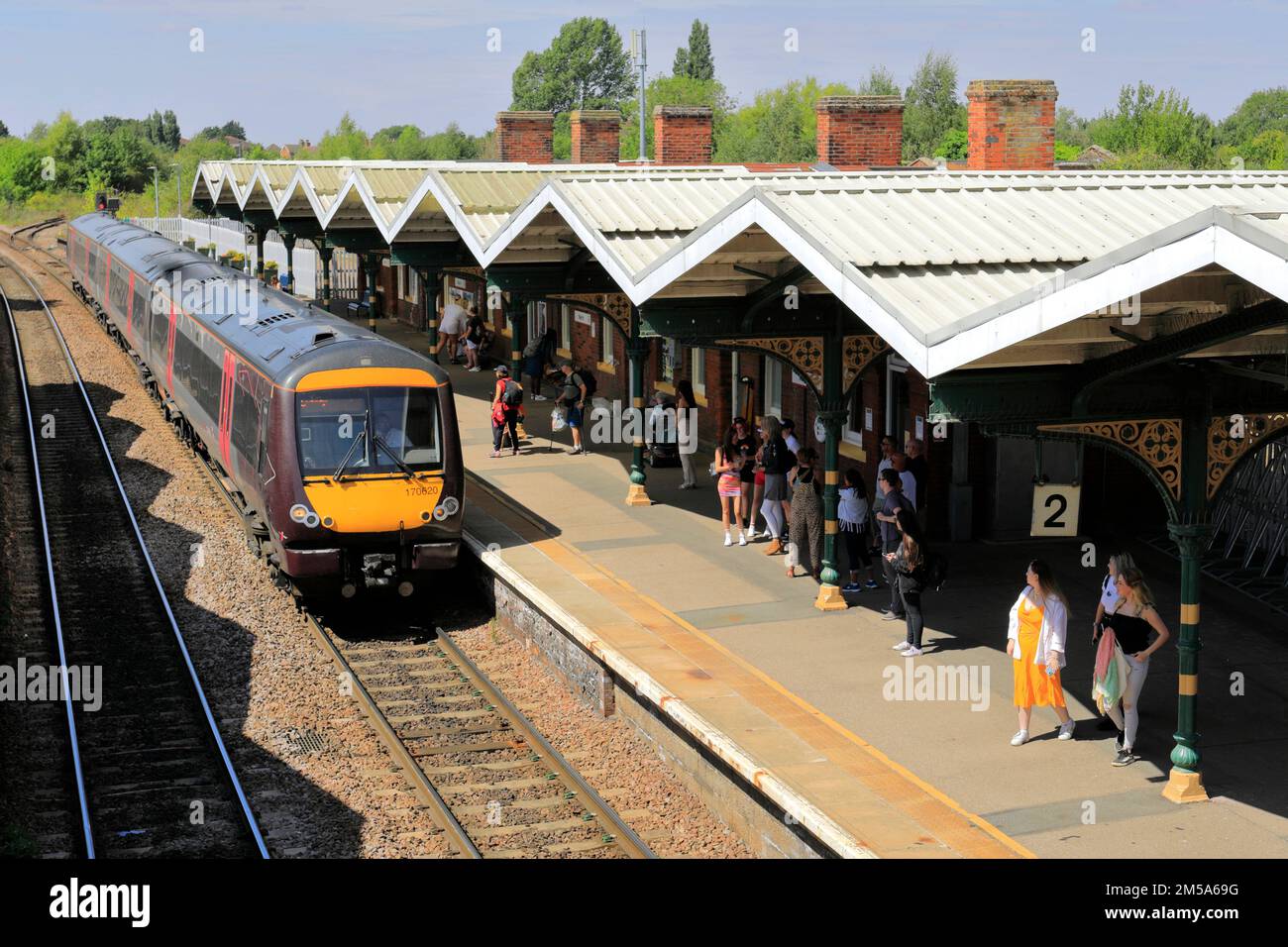 C2C train 170620 at March Station, Fenland, Cambridgeshire, England ...