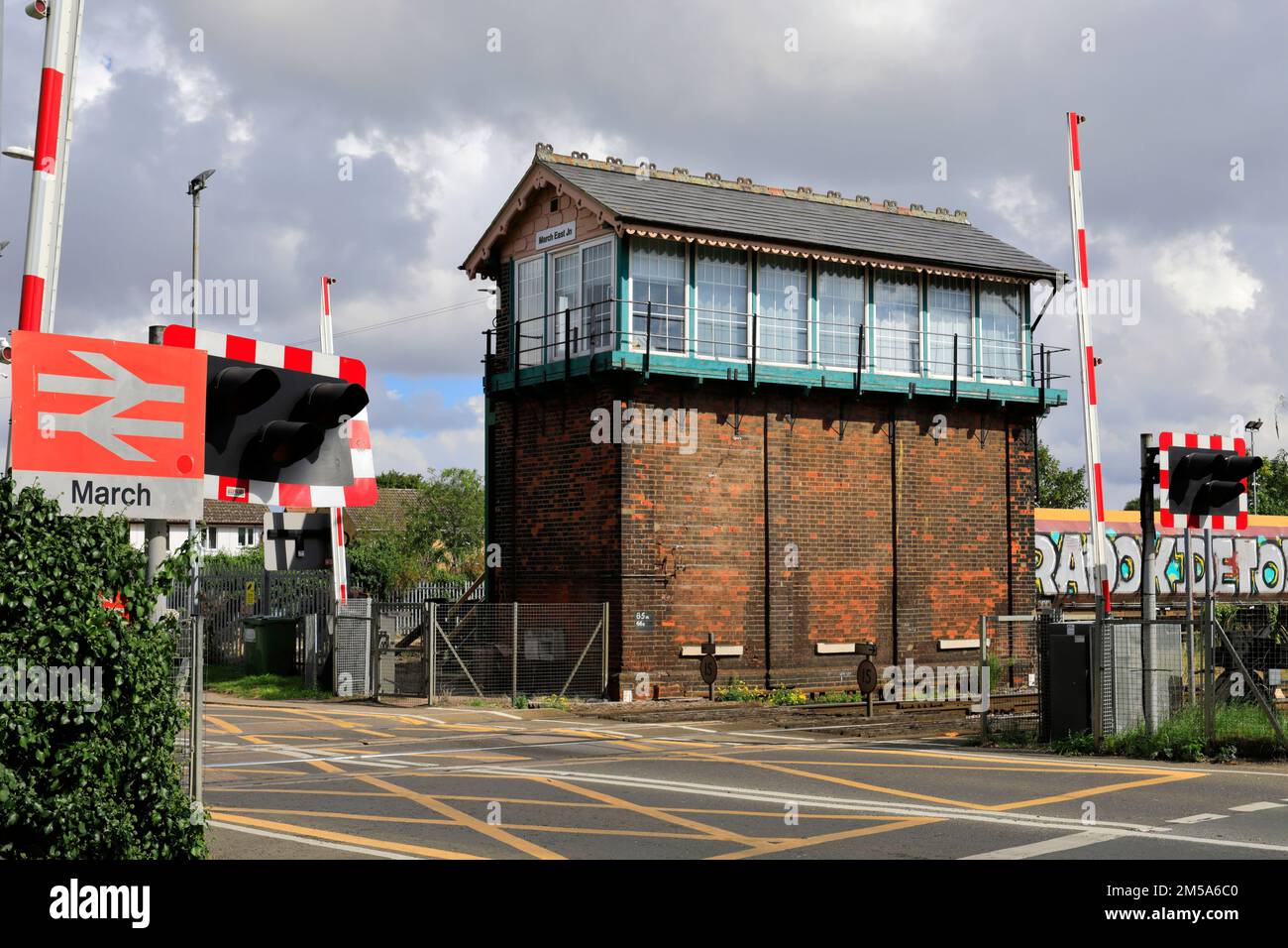 The signal box at March railway station, Fenland, Cambridgeshire ...