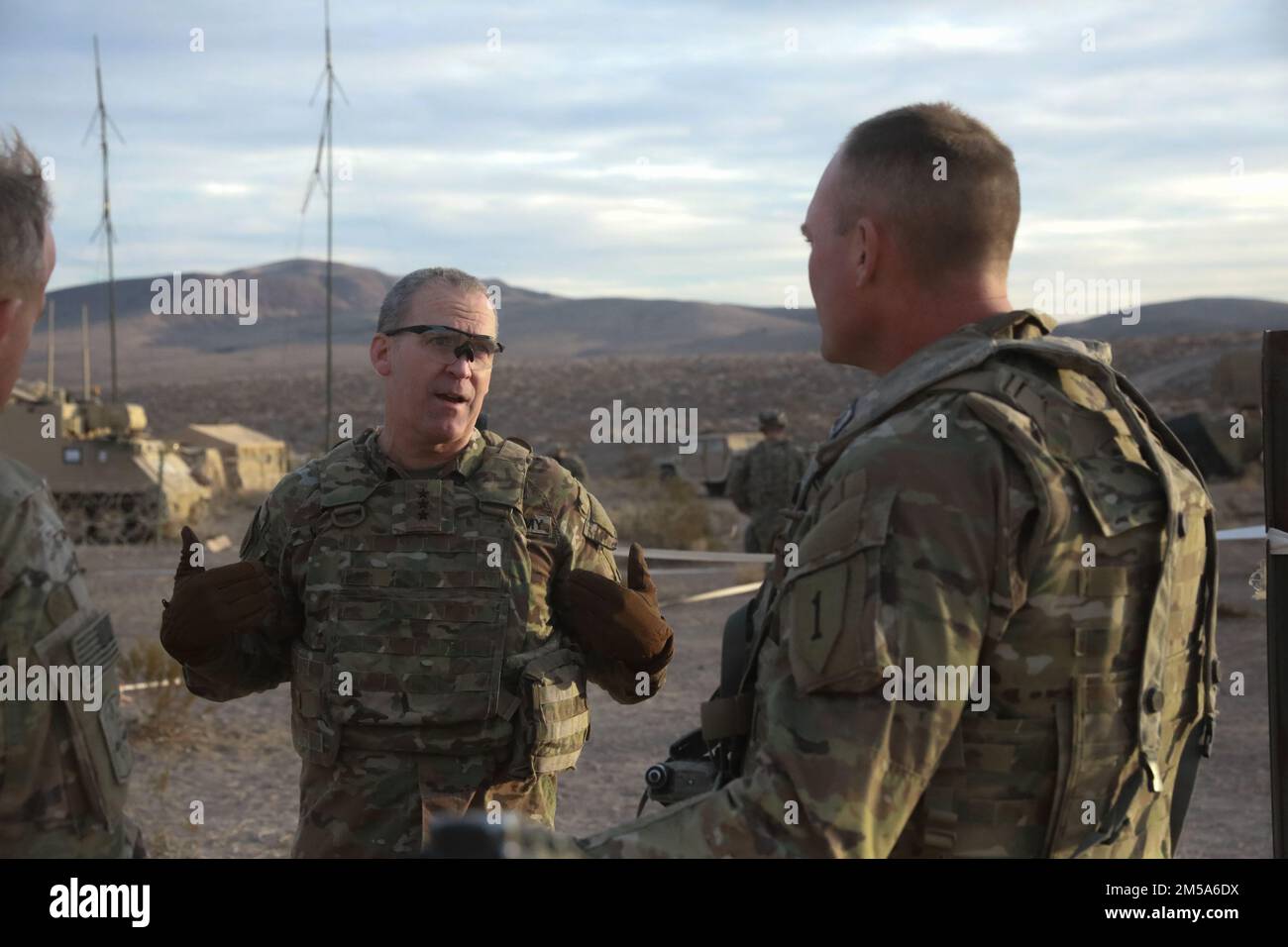 Lt. Gen. Robert "Pat" White, commanding general of III Corps, discusses ...