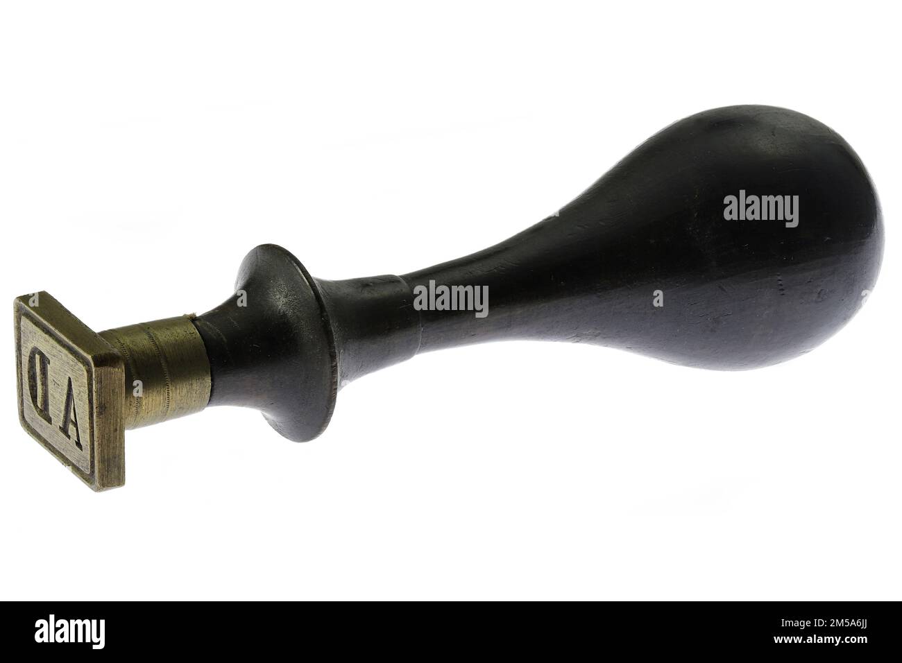 seal stamp with wooden handle isolated on white background Stock Photo ...