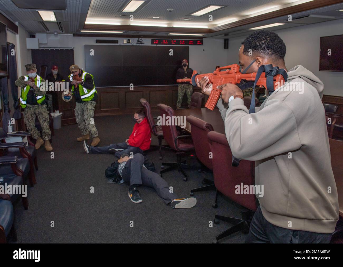 Master-at-Arms 2nd Class Bradley Canada, far left and Master-at-Arms ...