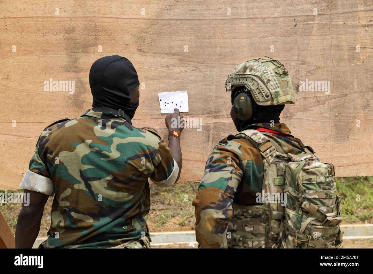 Ghana Army Soldiers check their zero during Exercise Flintlock 2022, in ...