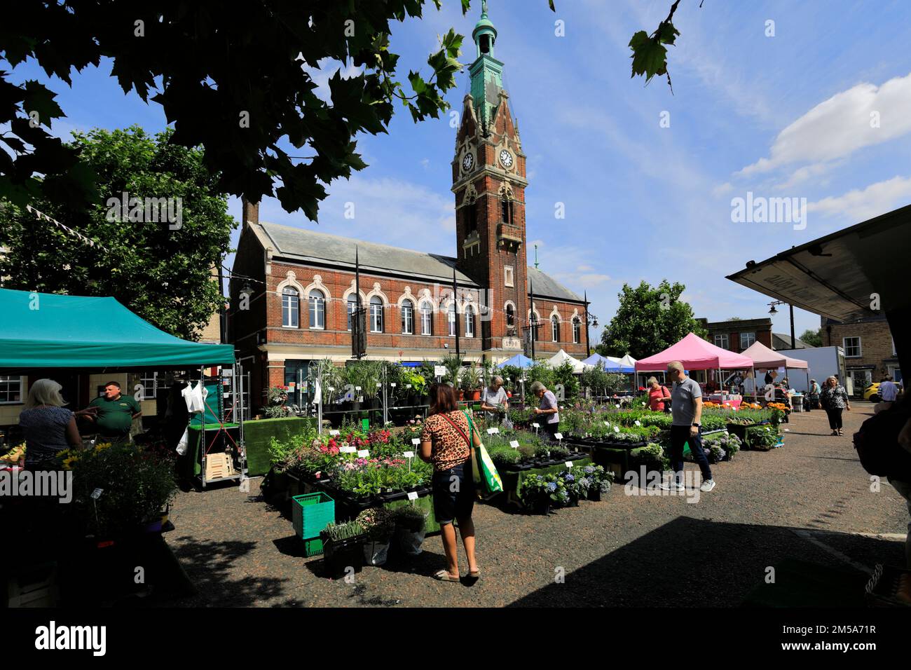 The weekly market at March town, Cambridgeshire; England, UK Stock ...
