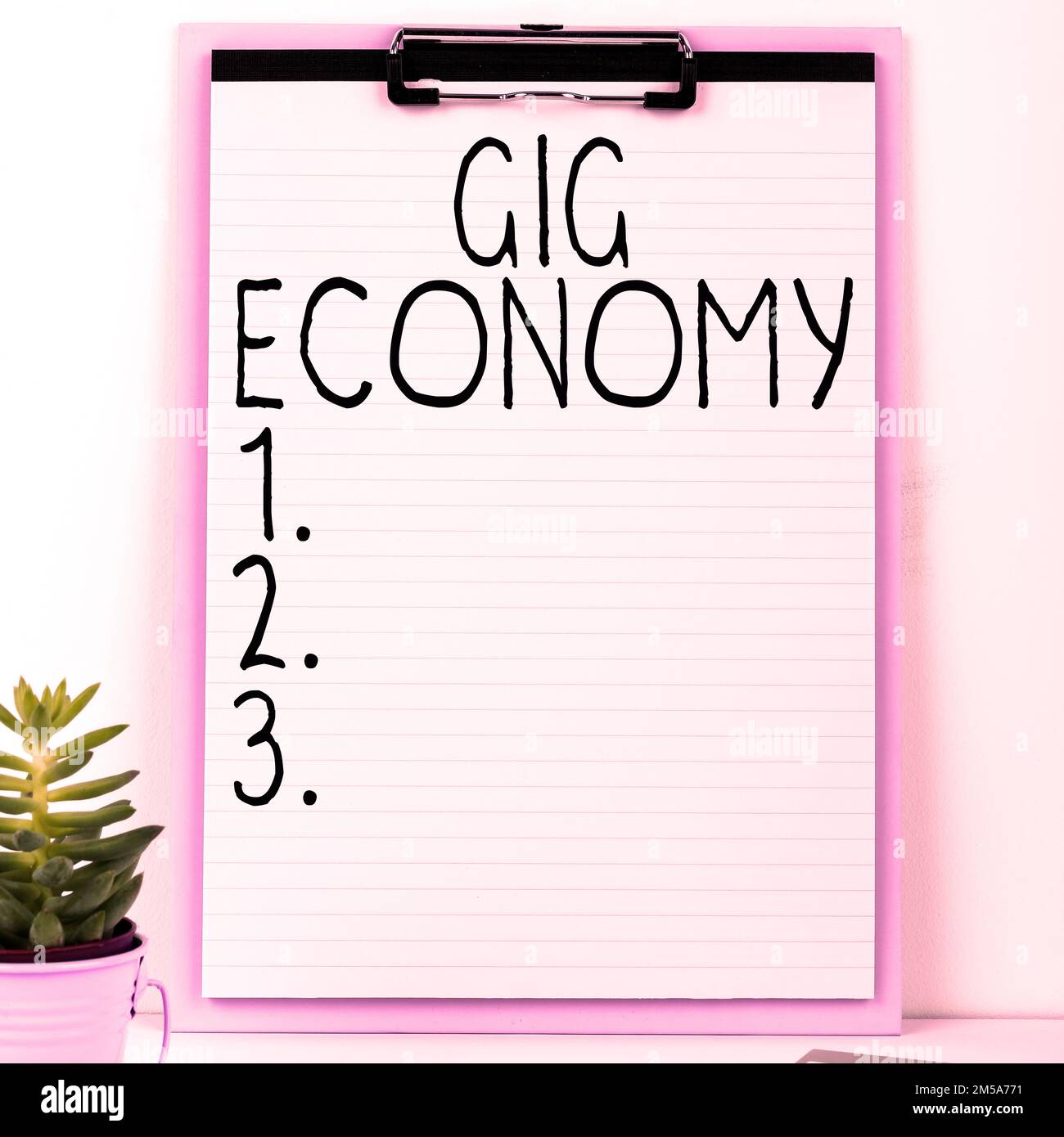 Sign displaying Gig Economy. Word Written on free market system in ...