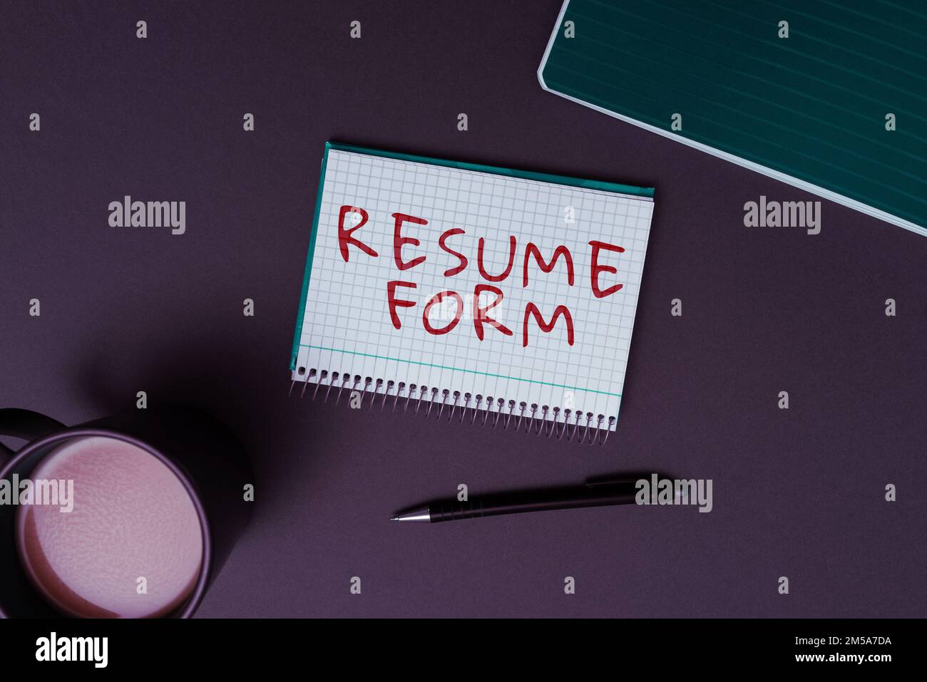 Conceptual display Resume Form. Concept meaning describe the layout ...