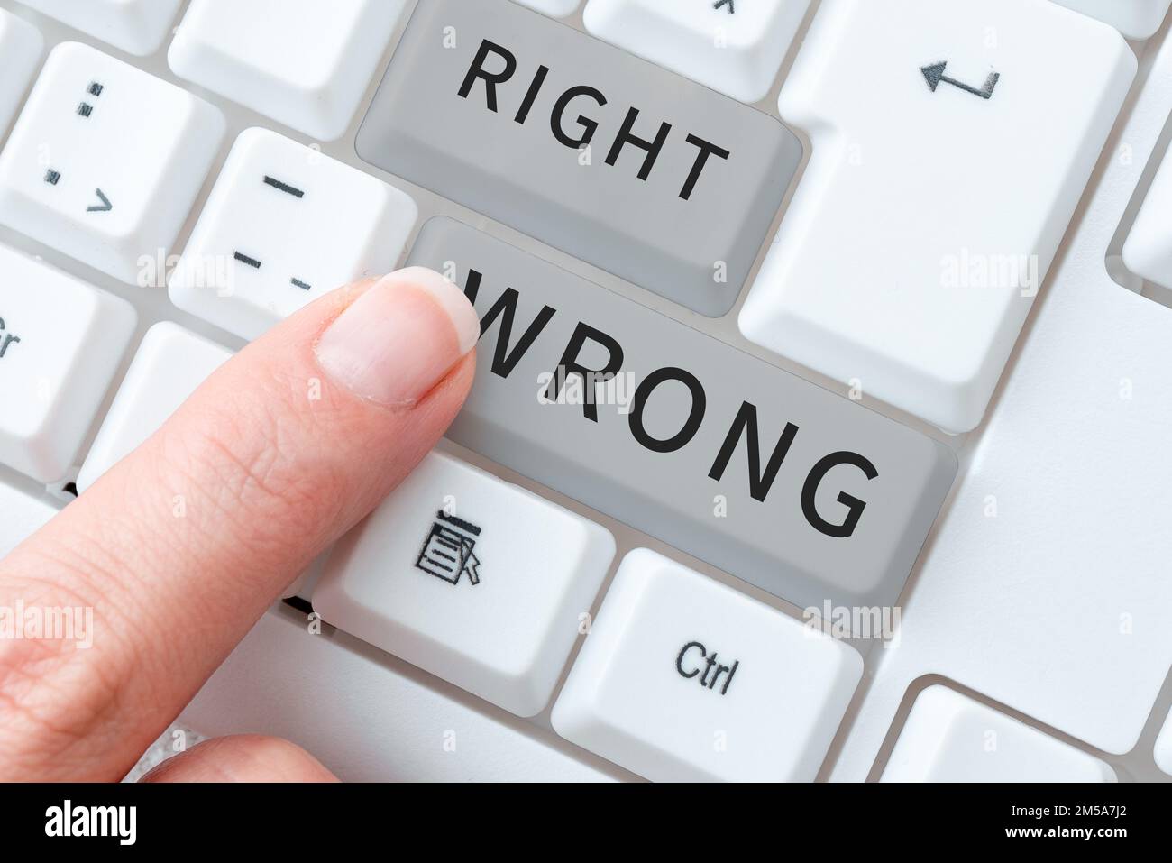 Handwriting text Right Wrong. Business idea choose between two ...