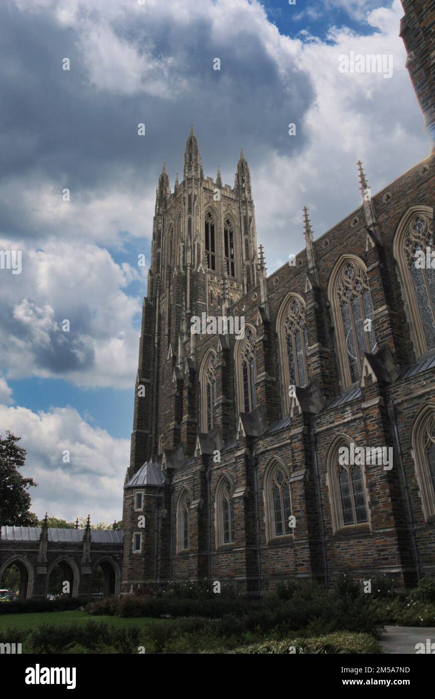 The exterior of Duke University Chapel, an iconic landmark on the ...
