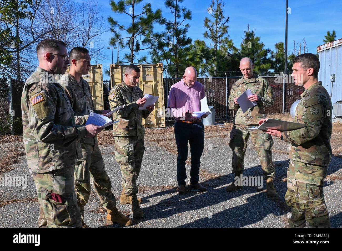Soldiers participate in a suicide prevention training escape room put ...