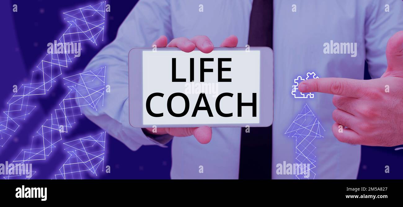 Text caption presenting Life Coach. Business concept A person who ...