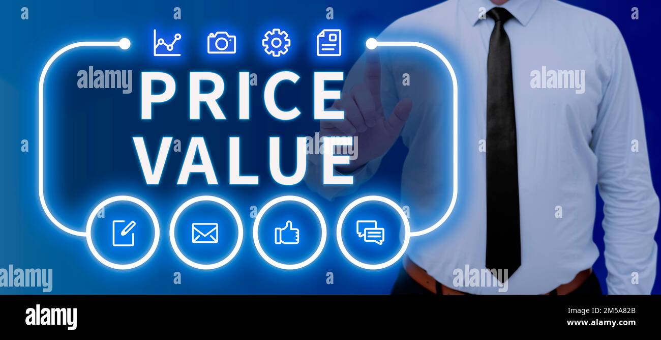 Inspiration showing sign Price Value. Concept meaning strategy which ...