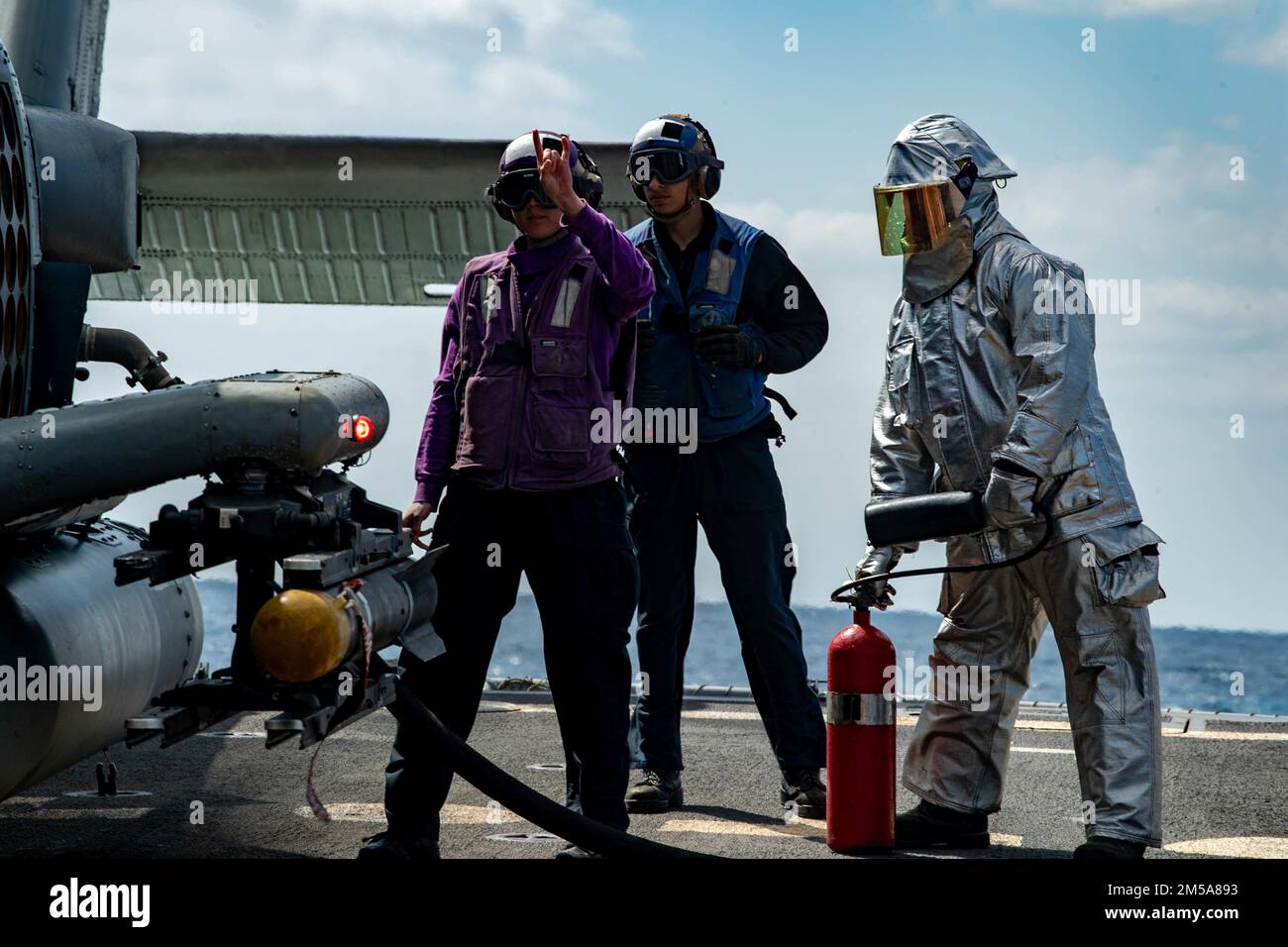 PHILIPPINE SEA (Feb. 15, 2022) U.S. Navy Damage Controlman 3rd Class ...