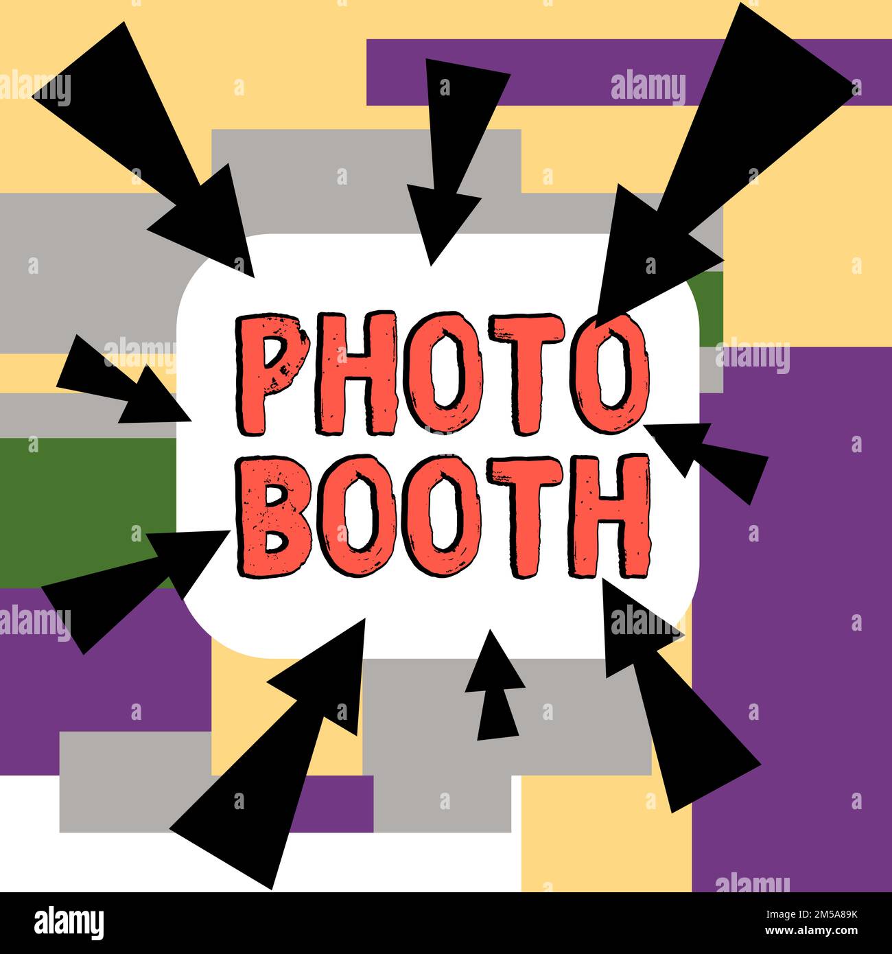 Conceptual caption Photo Booth. Concept meaning form of photo sharing ...