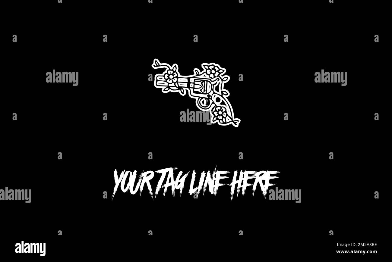 Gun art logo hi-res stock photography and images - Alamy