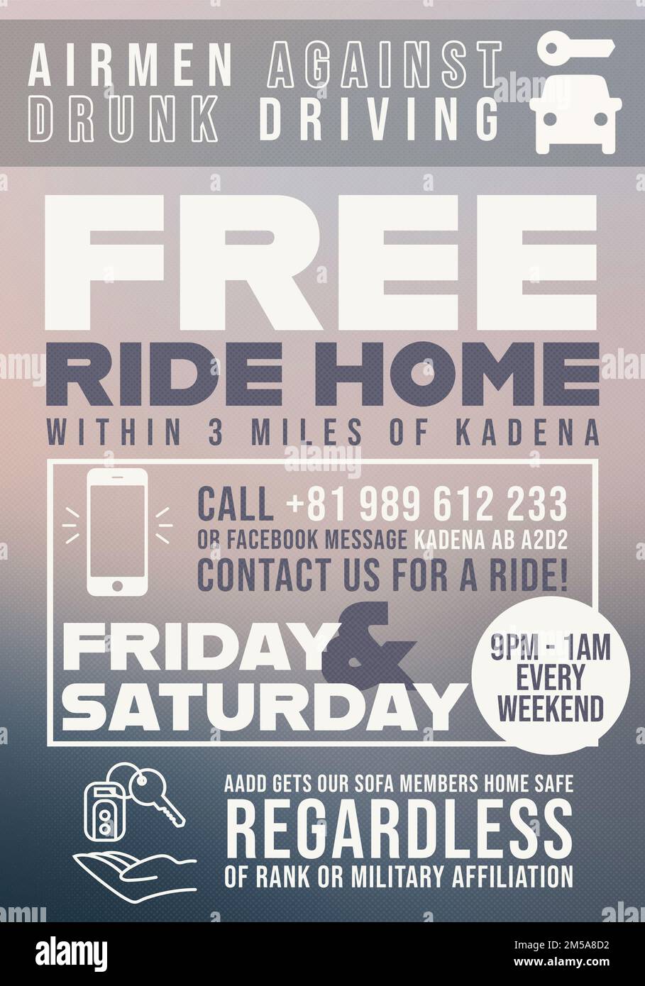 An infographic explains the Airmen Against Drunk Driving program on ...