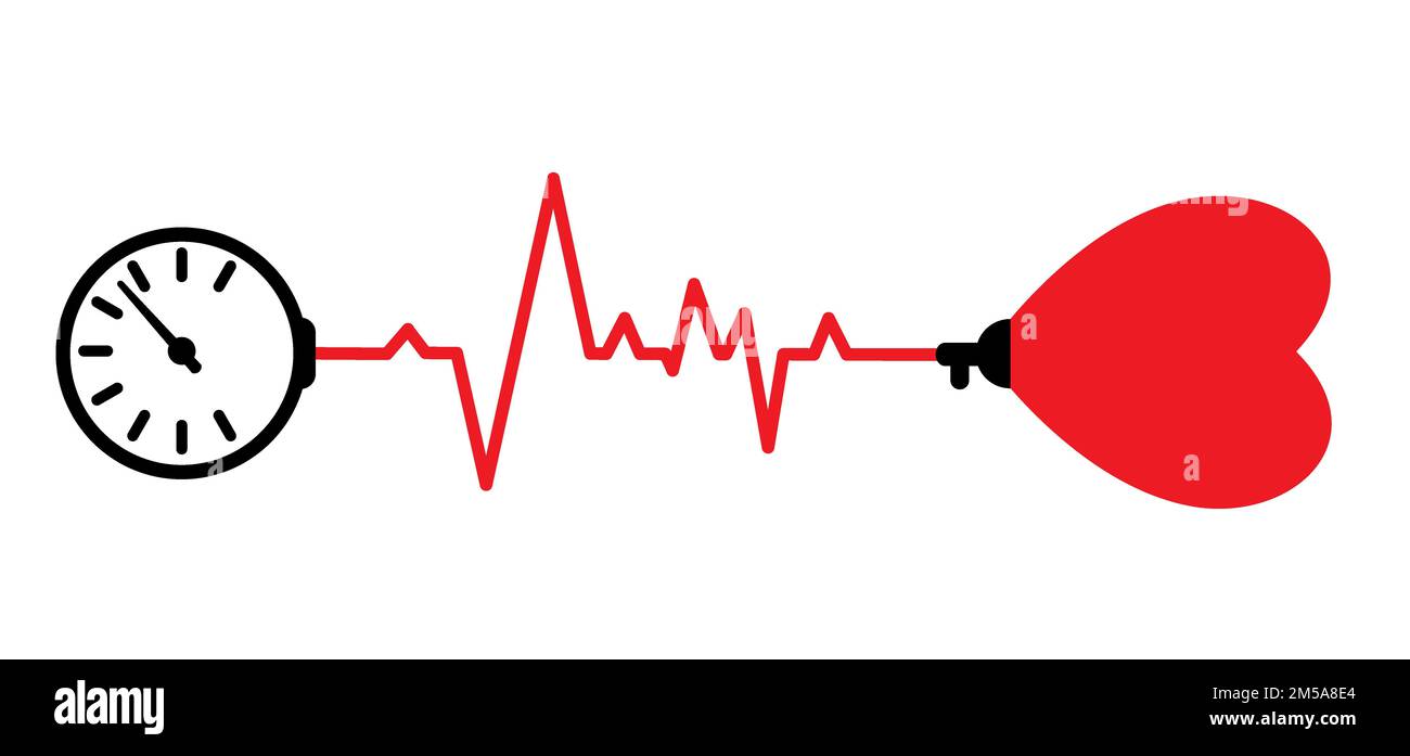 Cartoon blood pressure monitor, Medical tonometer. Pressure blood high ...