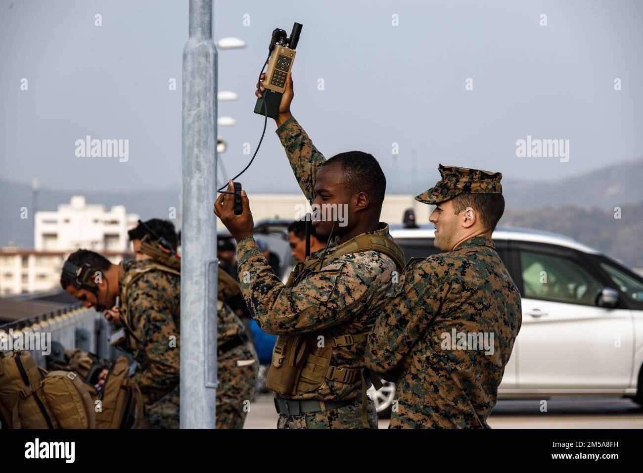 U.S. Marines with 5th Air Naval Gunfire Liaison Company (ANGLICO), III ...