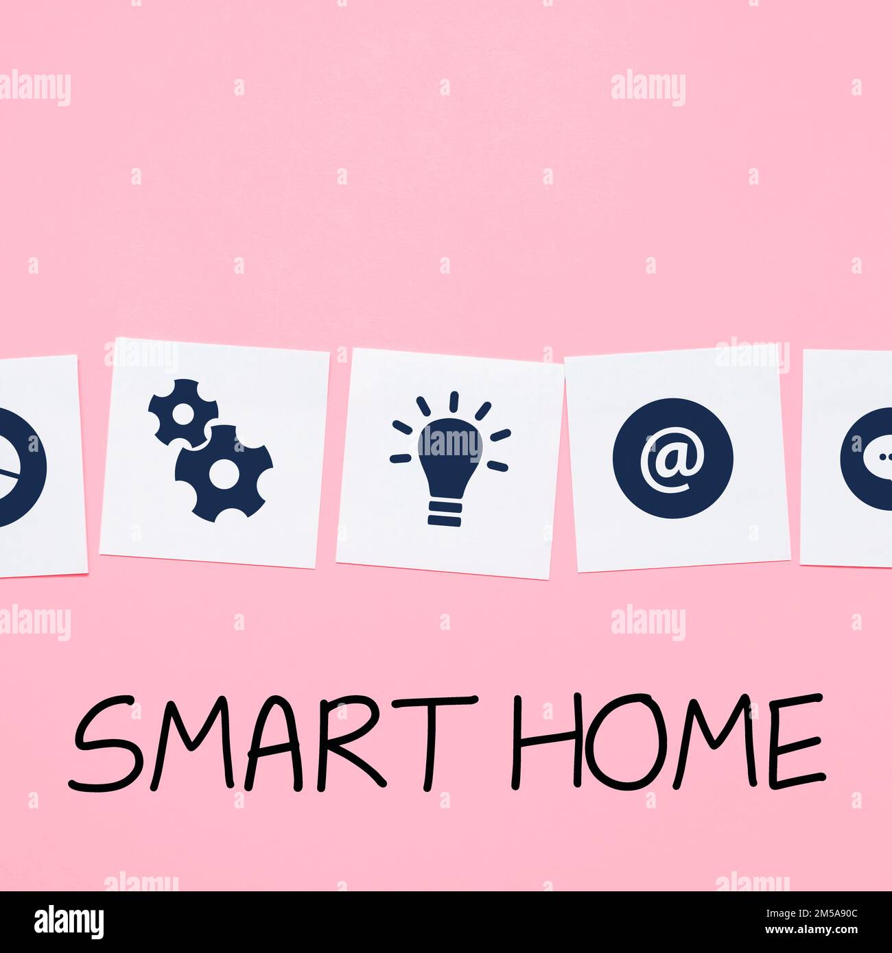Conceptual caption Smart Home. Internet Concept automation system ...