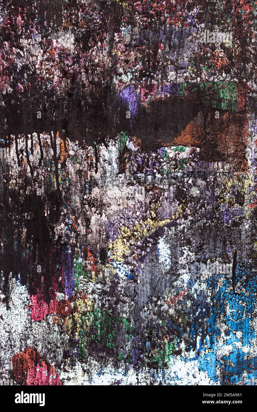 background in the form of a wall covered with paint. colorful wall ...
