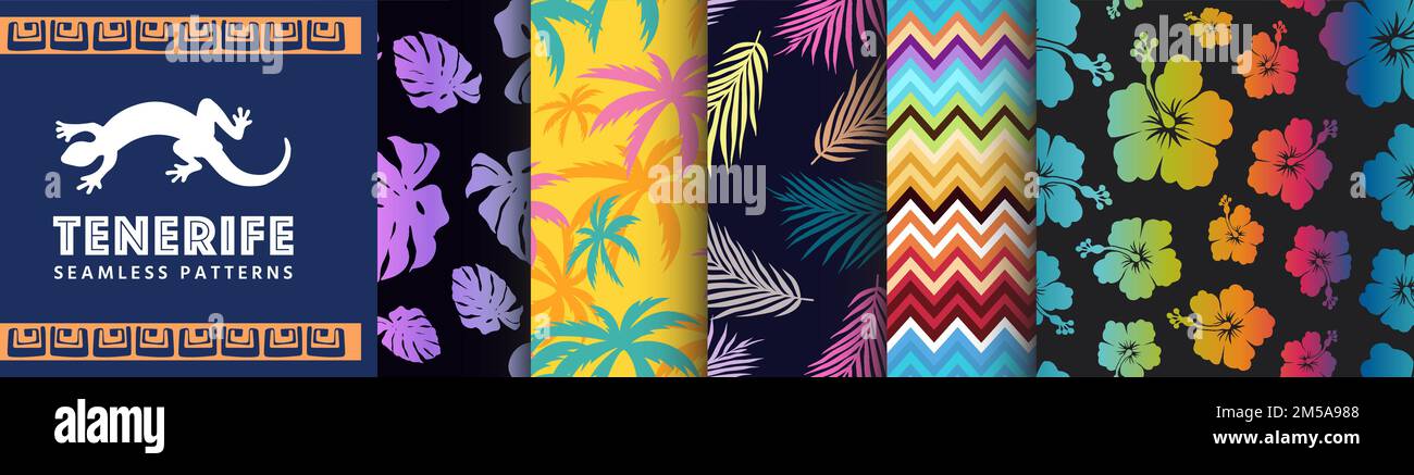 Tenerife palm trees Stock Vector Images - Alamy
