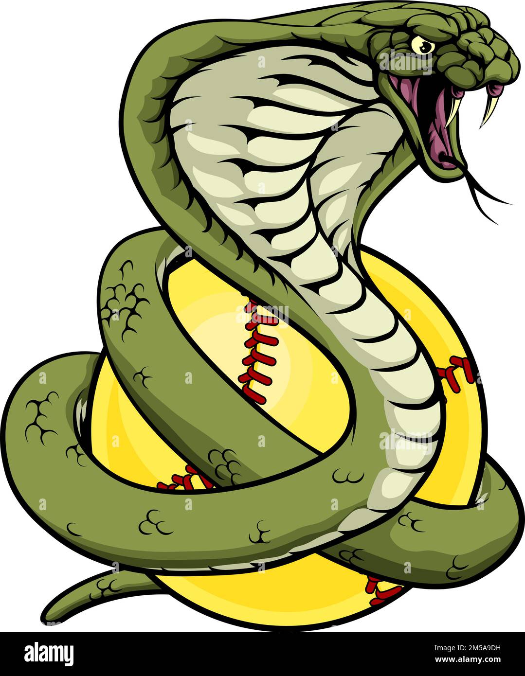Cobra Snake Softball Animal Sports Team Mascot Stock Vector Image & Art ...