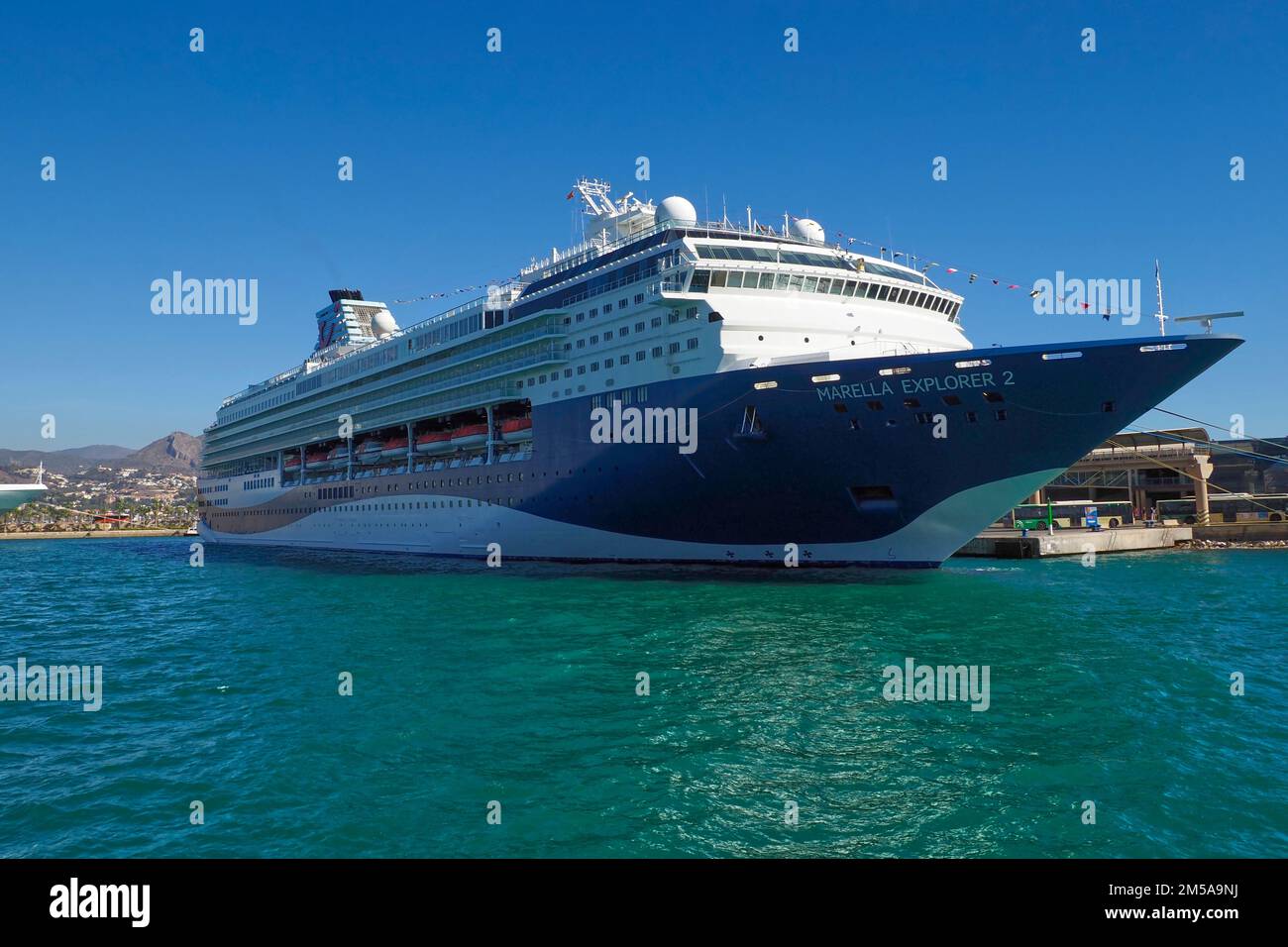 cruise ship Marella Explorer 2 in port of Malaga,Spain,Europe Stock ...