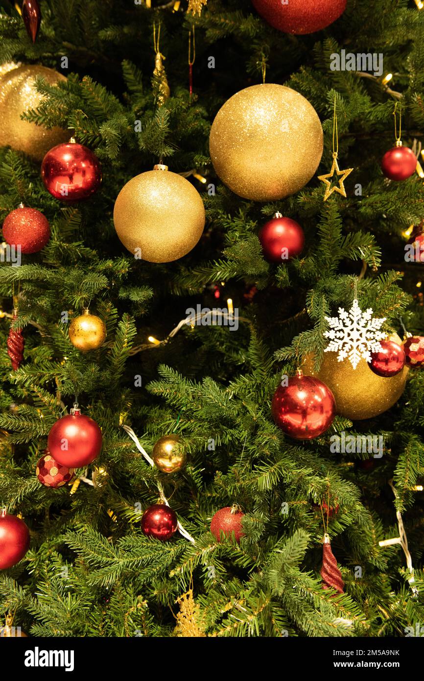 Christmas Tree Decoration Backgrounds, stars, baubles, fairy lights ...