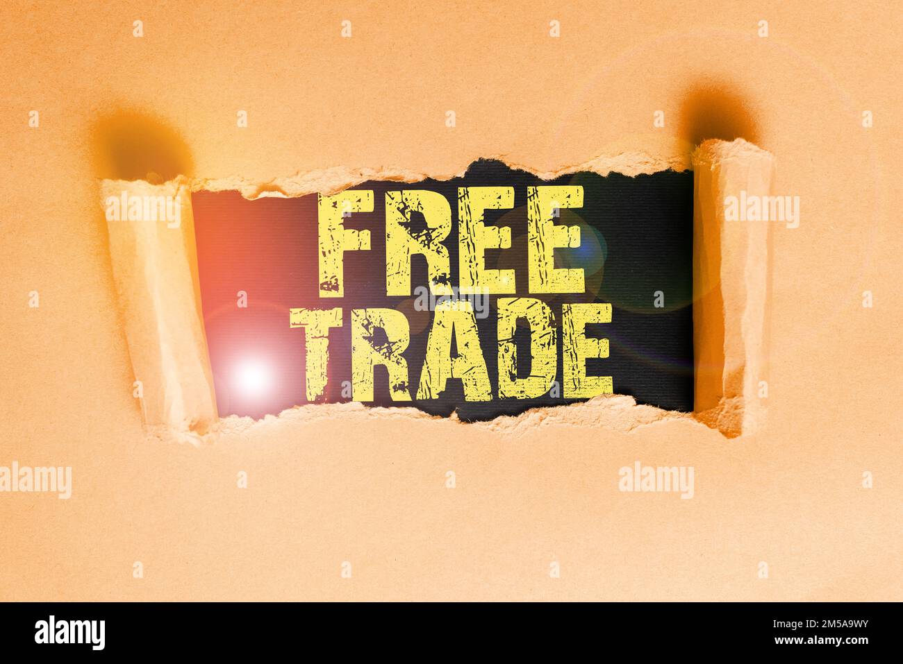 Sign displaying Free Trade. Business concept The ability to buy and ...