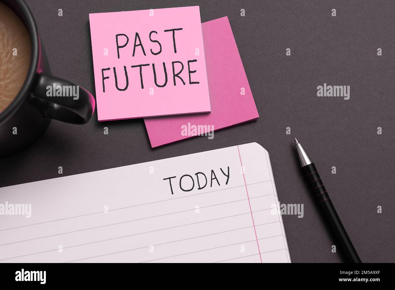 Sign displaying Past Future. Word for symbolize moving on and not ...