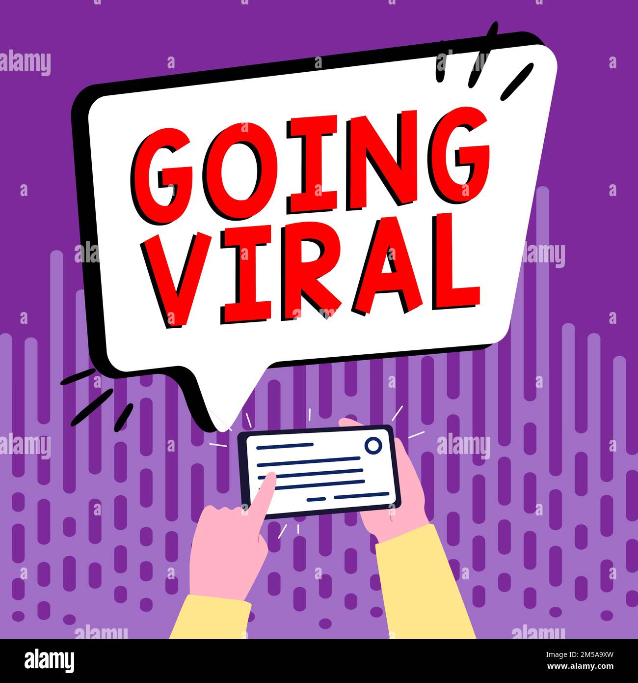 Sign displaying Going Viral. Word Written on image video or link that ...