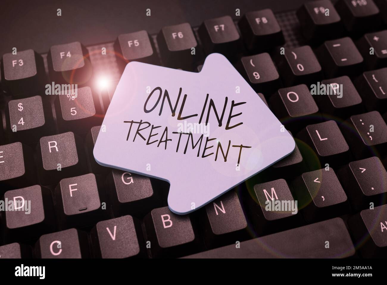 Handwriting text Online Treatment. Word for delivery of mental health ...