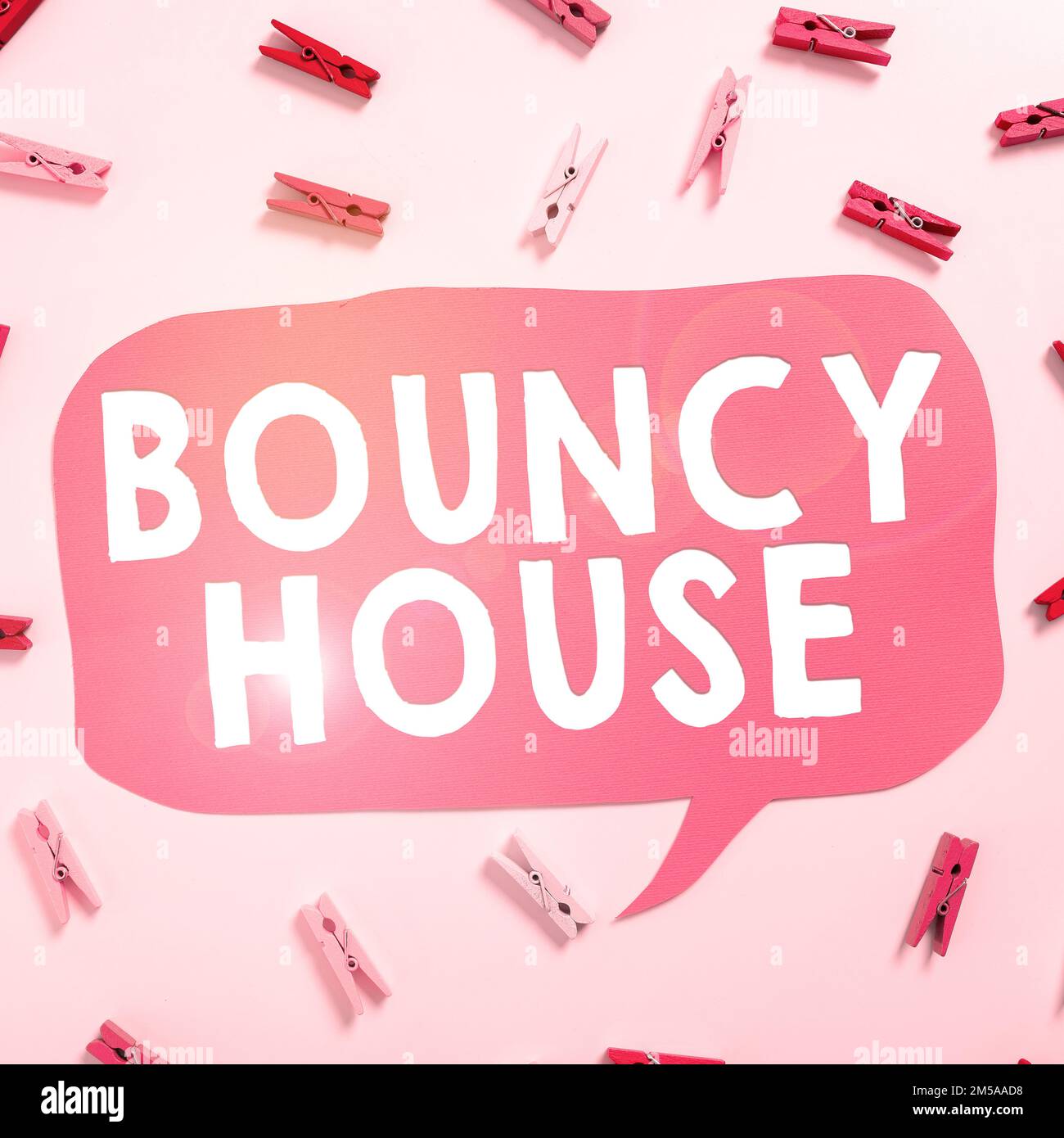 Conceptual display Bouncy House. Business showcase Automated program ...