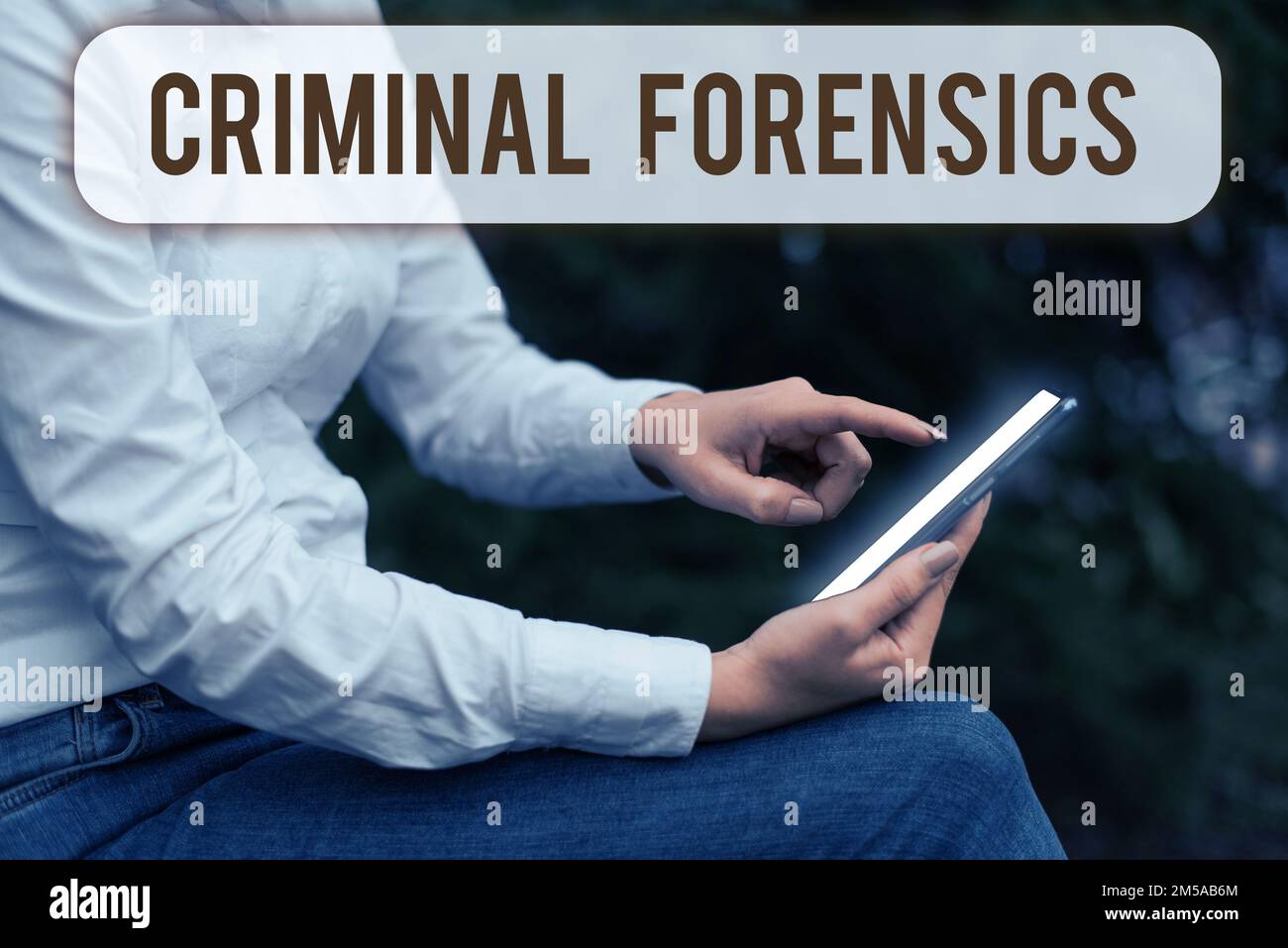 Conceptual caption Criminal Forensics. Business concept Federal Offense actions Illegal ...