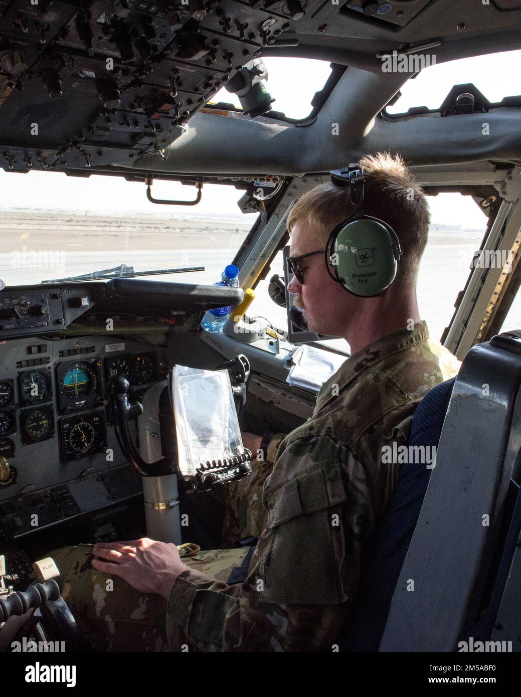 1st Lt. Max Marosko, an E-3 Sentry pilot, 968th Expeditionary Airborne ...