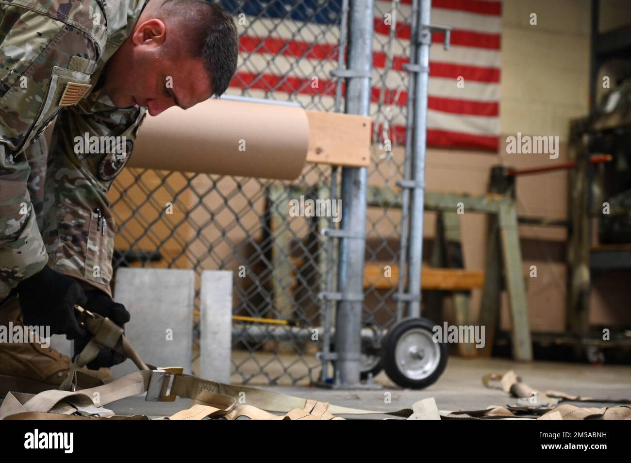 U.S. Air Force Senior Master Sgt. Brian Leach, superintendent of the ...
