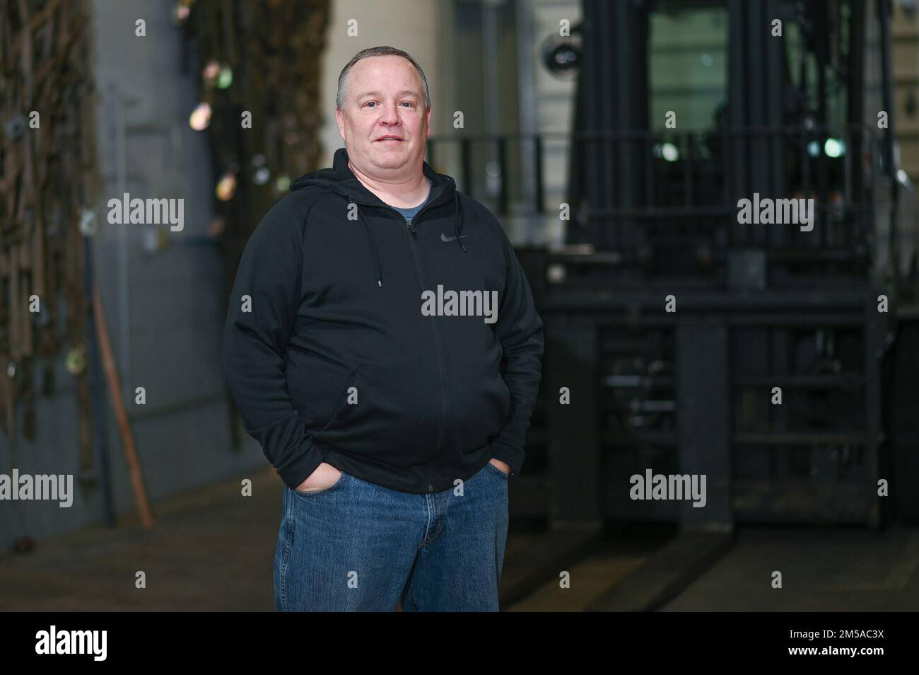 David Bickom, 66th Logistics Readiness Squadron vehicle operator, poses ...