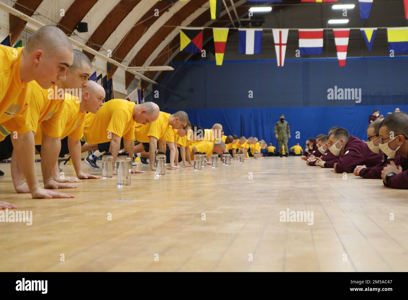 Officer Candidate School (OCS) class 10-22 students complete the push ...