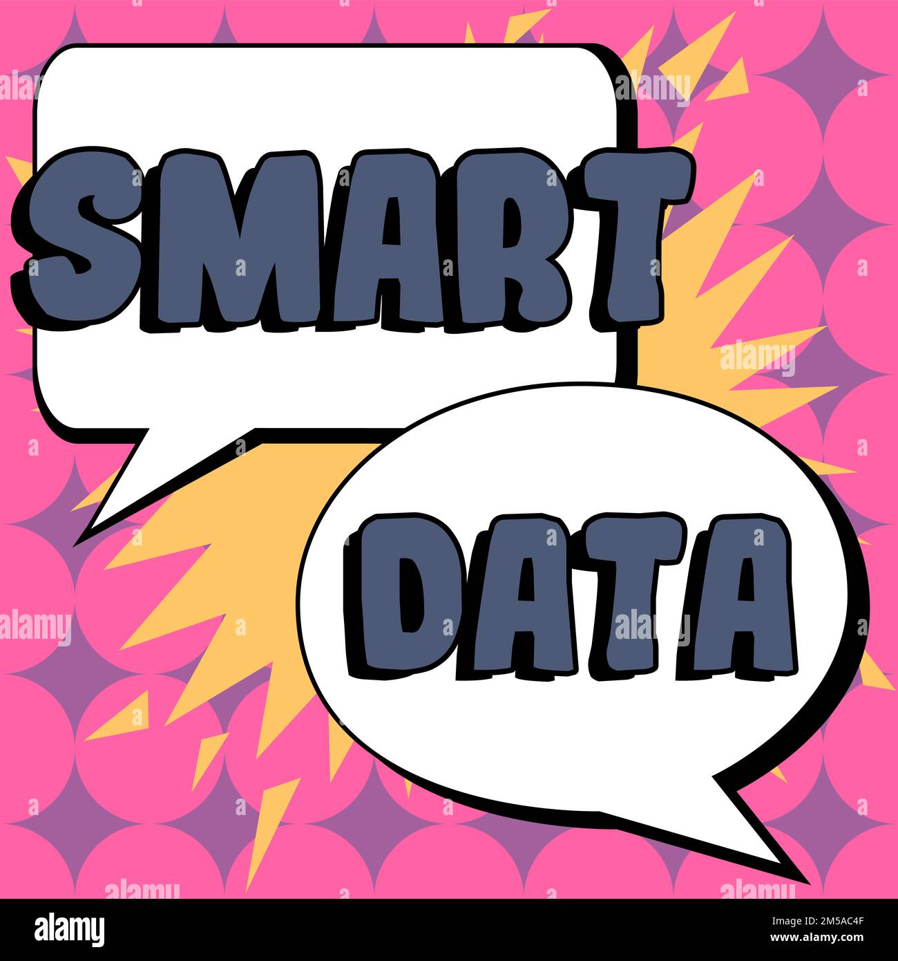 Hand writing sign Smart Data. Word for digital information that is ...