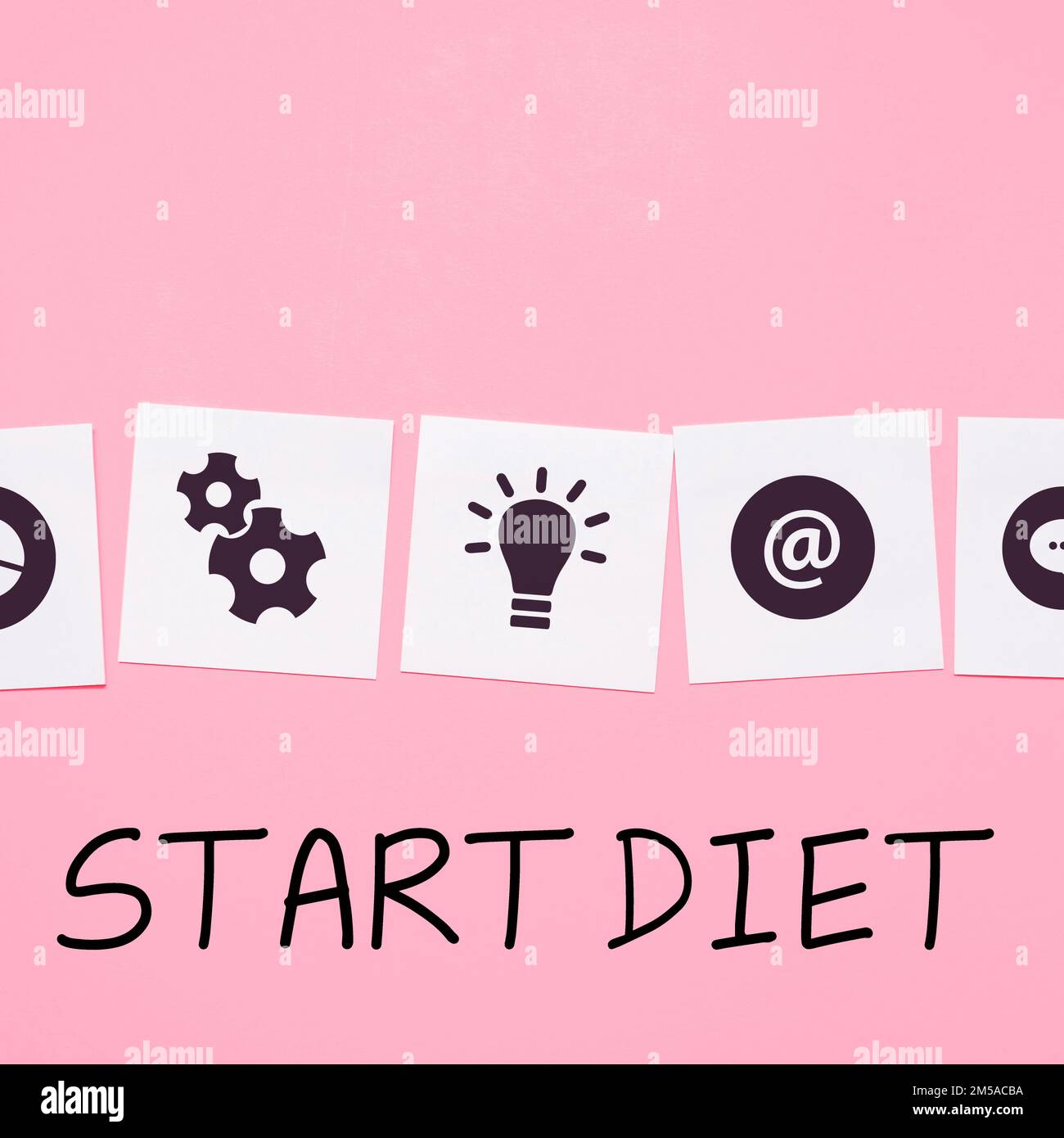 Conceptual display Start Diet. Business concept special course food to ...