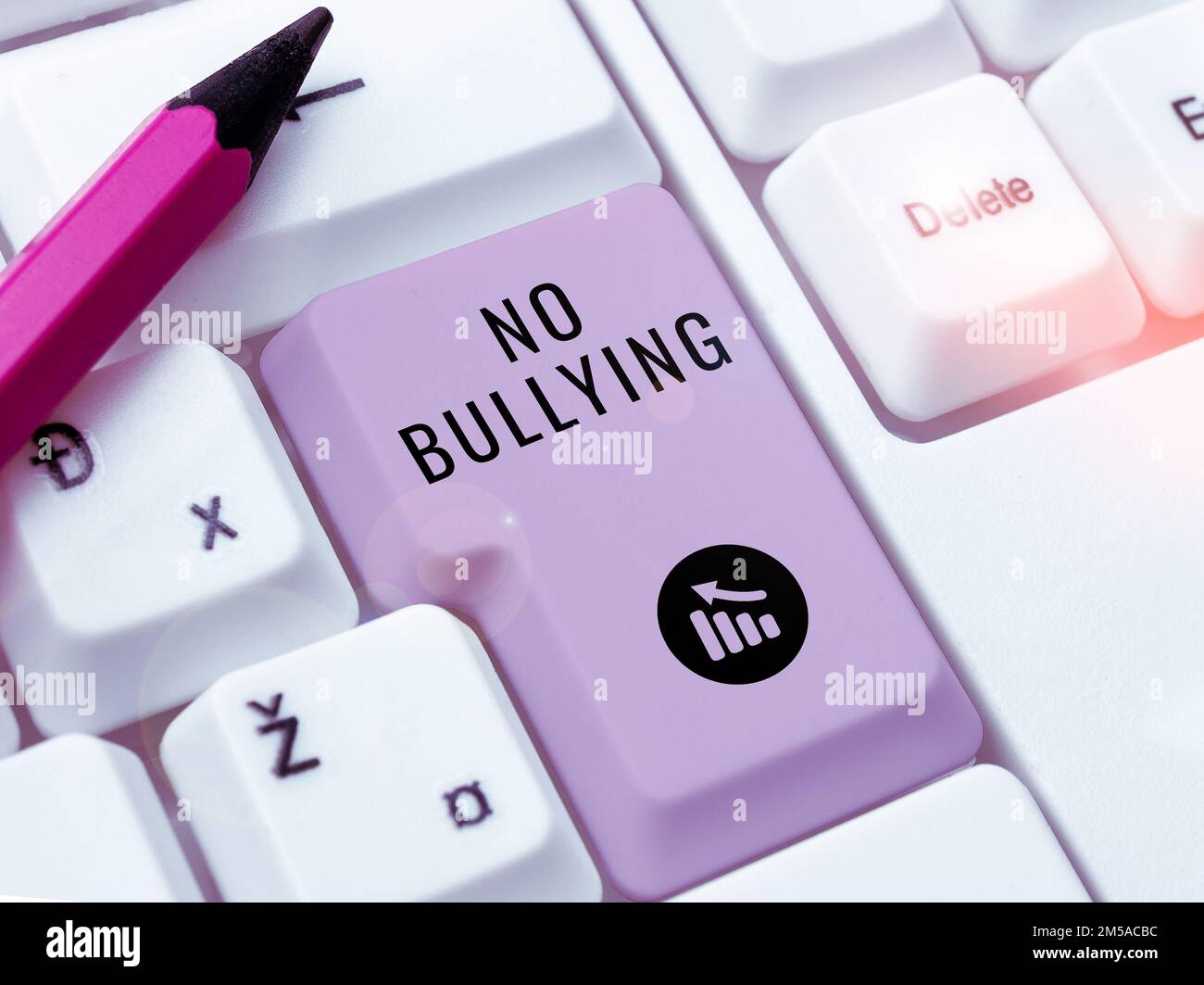 Conceptual display No Bullying. Word Written on stop aggressive ...